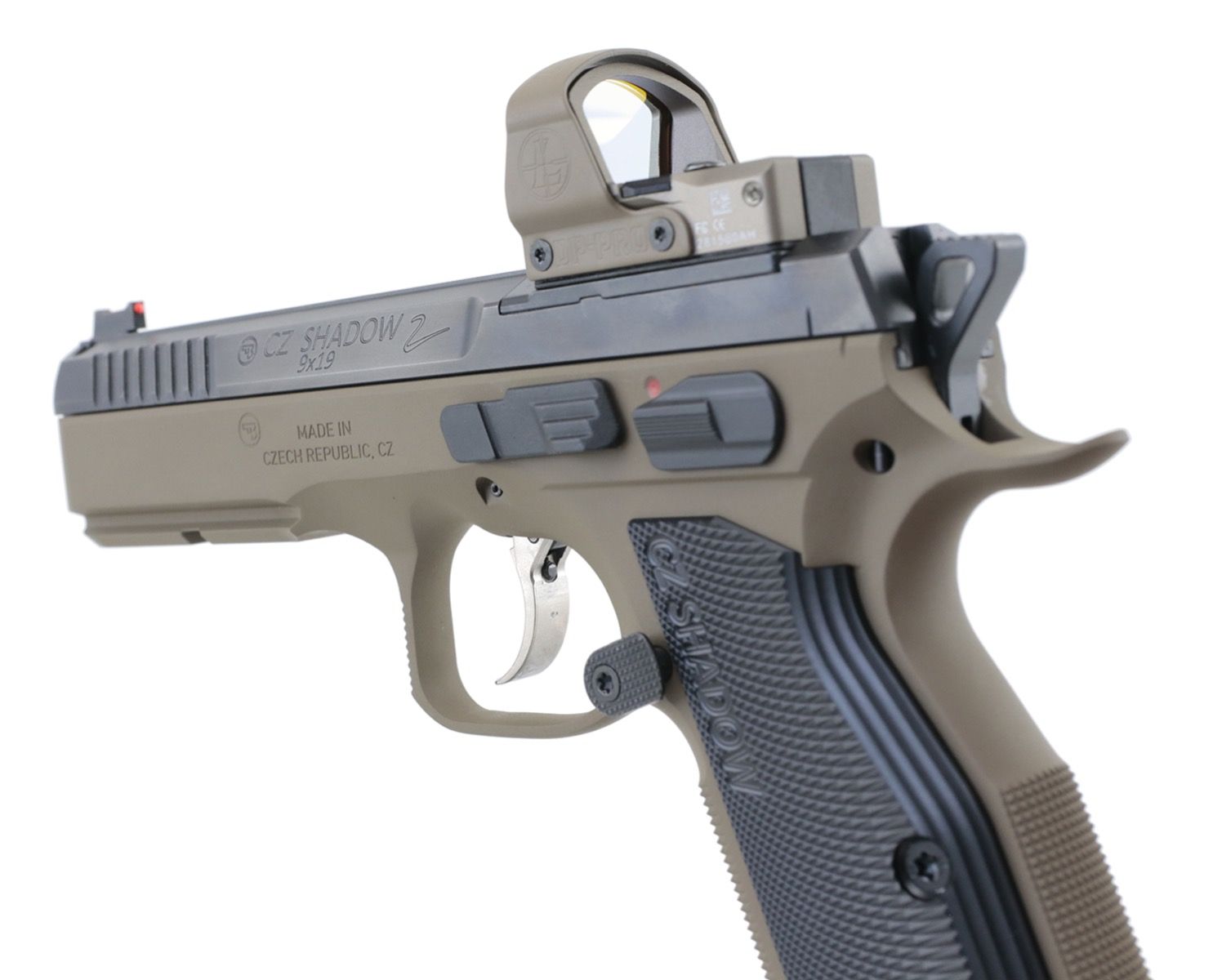 CZ Shadow 2 OR DARK EARTH Cal. 9mm + Point Rouge LEUPOLD DELTAPOINT Pro