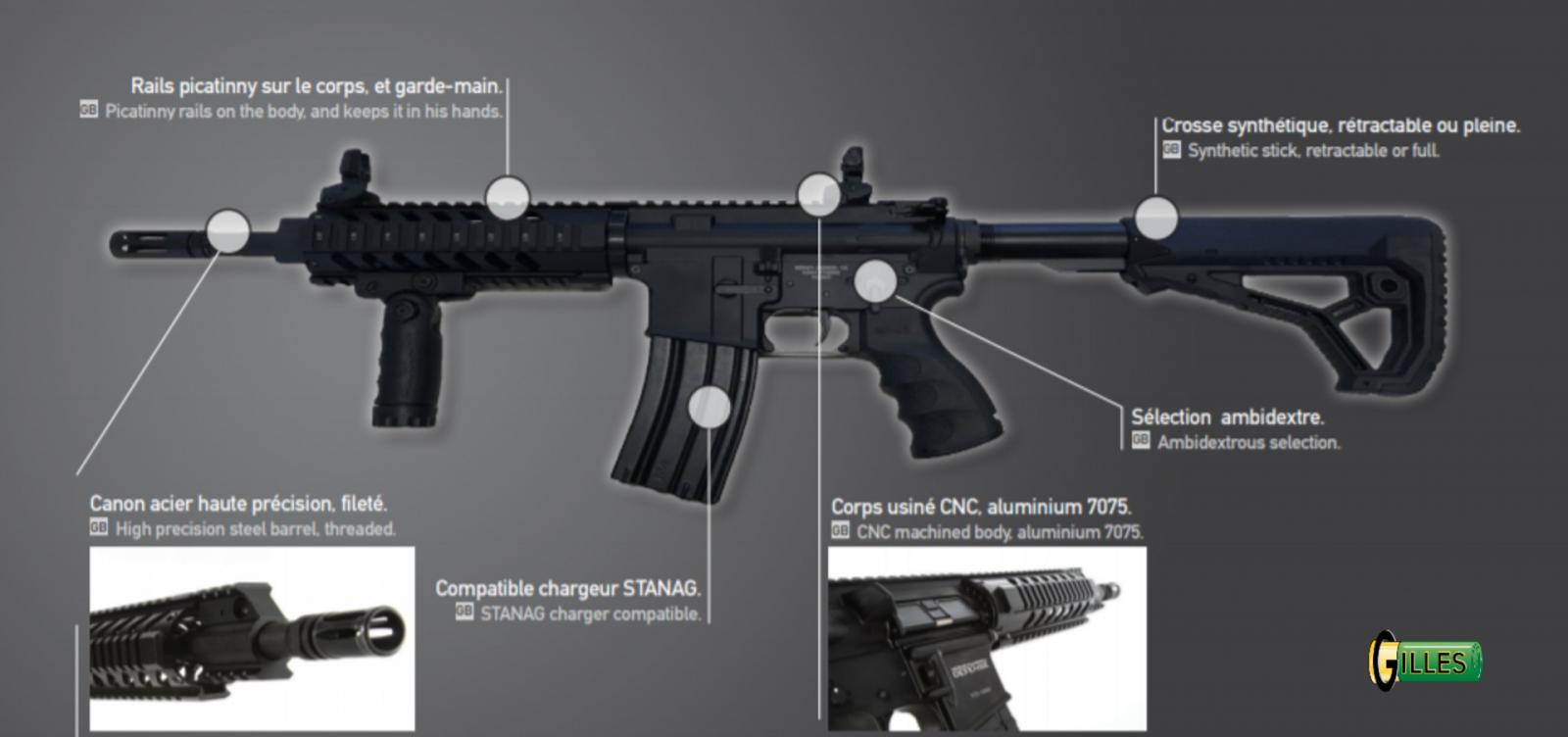 Carabine VERNEY-CARRON VCD 15 Type AR15 Cal. 223